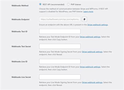 setting up stripe webhooks