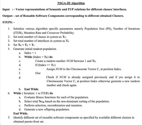 customized nsga iii algorithm pseudocode download scientific diagram