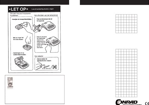 Bedienungsanleitung Brother P touch 300 Seite 1 von 26 Holländisch