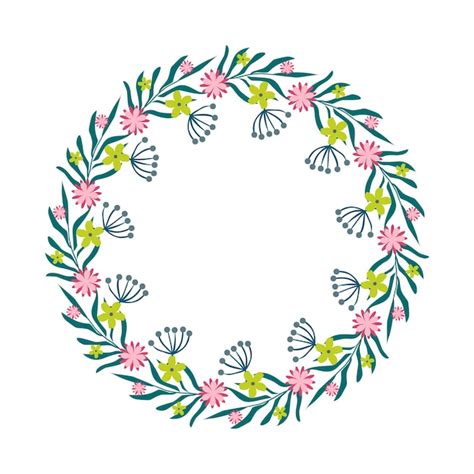 Premium Vector Vector Illustration Of Floral Frame Vignette