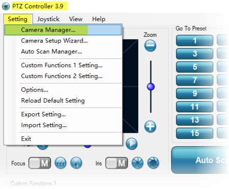 Control Ptz Camera Over Tcp Ip Ptz Controller
