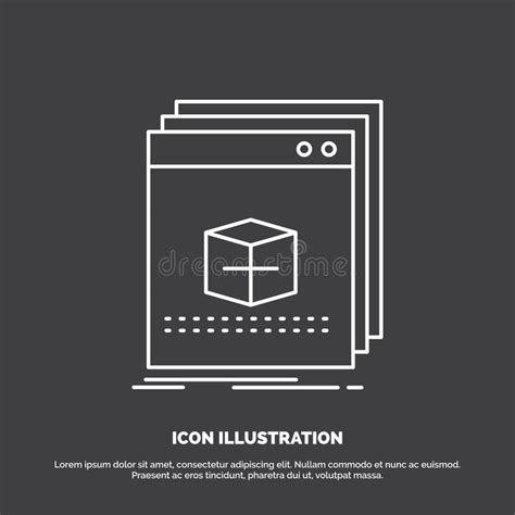 Software App Application File Program Icon Line Vector Symbol For Ui And Ux Website Or