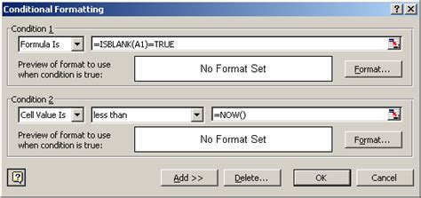 Ms Excel 2003 Automatically Highlight Expired Dates And Dates That Are