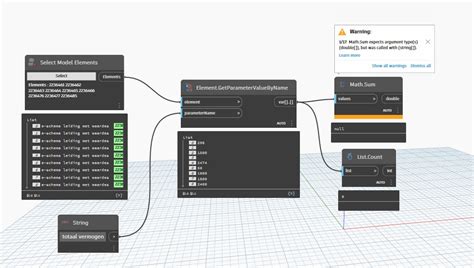 How To Get String To Double Mathsum All Numbers Revit Dynamo