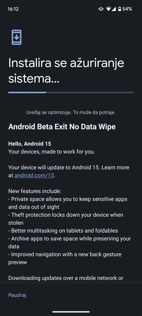 leaving the android 15 beta is not quite working how it should