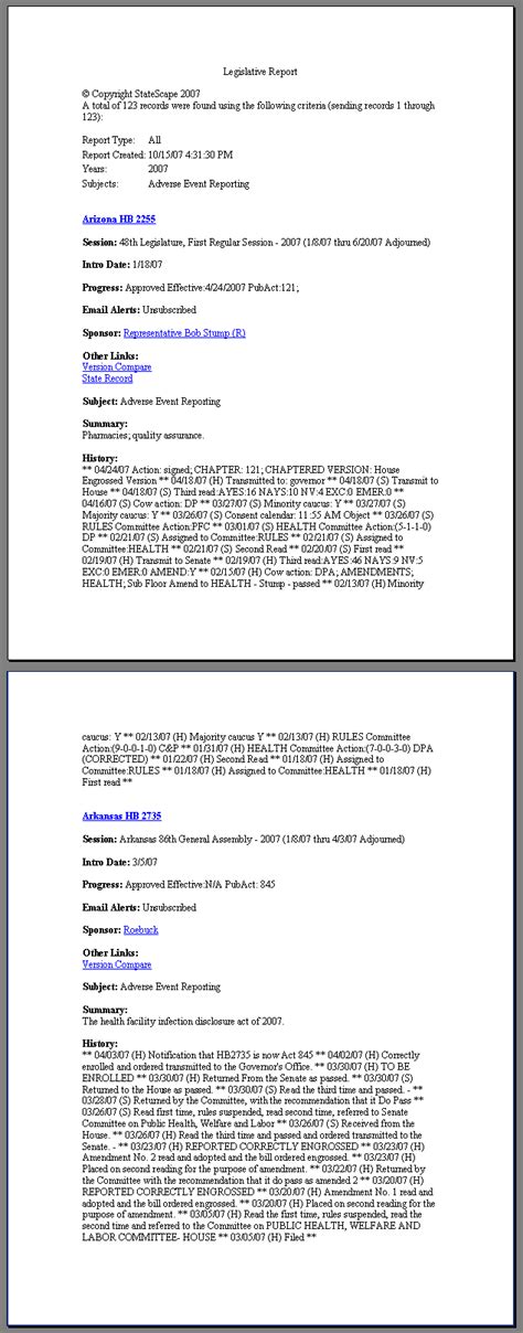 StateScape QuickStart Guide Formatting Example Word Report
