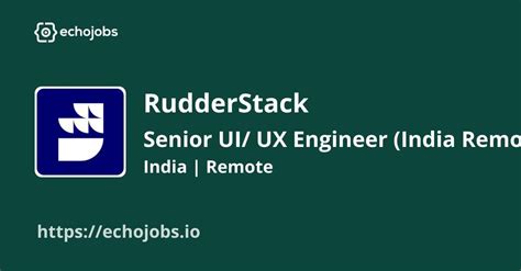 Rudderstack Is Hiring Senior Ui Ux Engineer India Remote India Remote Javascript