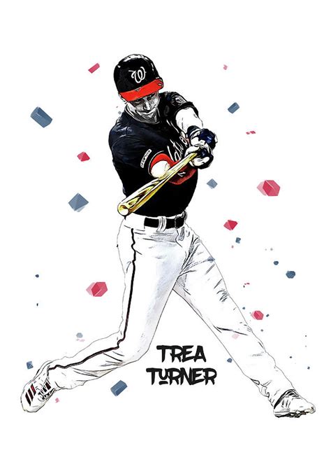 Trea Turner Digital Art By Smh Yrdbk