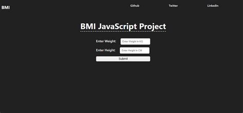 Bmi Calculatorbignners Js Project By Aman Shrivastav Medium