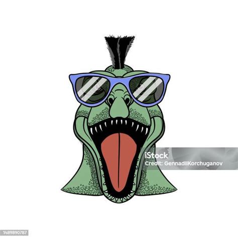 티라노사우루스 렉스 머리카락 벡터 삽화와 선글라스 티셔츠 프린트 및 기타 용도 0명에 대한 스톡 벡터 아트 및 기타 이미지 0명 겨울 공룡 Istock