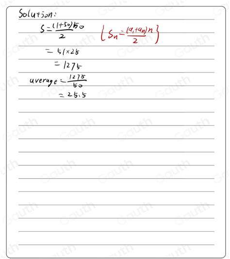 Solved Question 1 The Average Of First 50 Natural Numbers Is A 2530 B 255 C