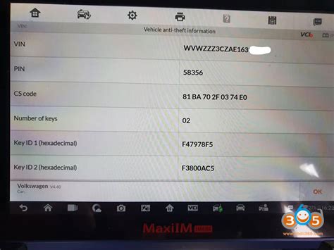 Vw Passat B6 2007 All Keys Lost With Autel Im608 On Bench Car Key
