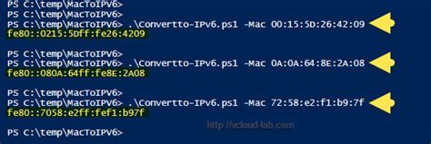 Powershell Convert Mac Address To Link Local Ipv6 Address Vgeek