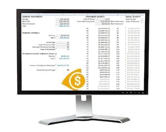 Excel Retirement Calculator Etsy