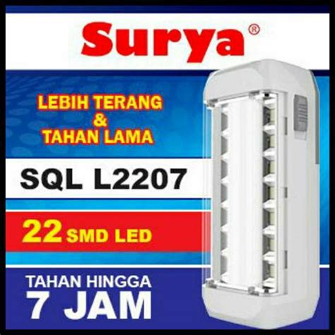 Jual Lampu Emergency Darurat Surya Sql 2207 22smd Led Rechargeable