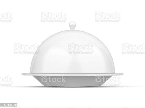 흰색 플라스틱 레스토랑 클로슈 플레이트 모형 격리된 흰색 배경 3d 렌더링 그림 0명에 대한 스톡 사진 및 기타 이미지 0명 3차원 형태 가정 생활 Istock