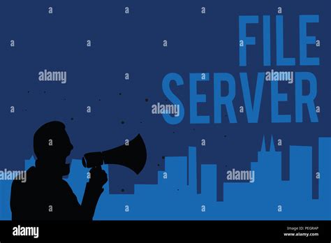 Handwriting Text Writing File Server Concept Meaning Device Which Controls Access To Separately