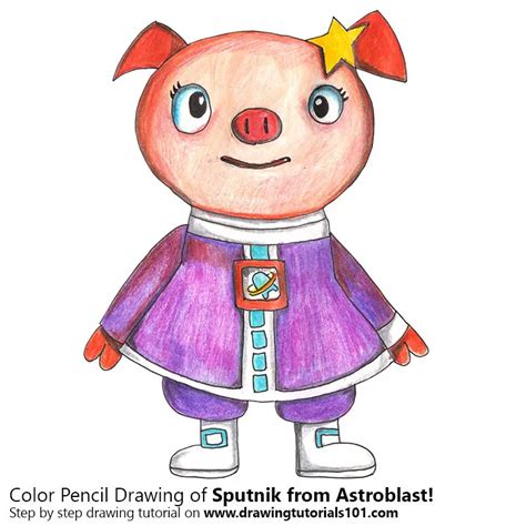 How To Draw Sputnik From Astroblast Astroblast Step By Step