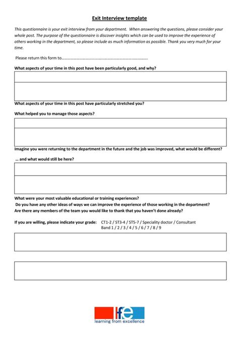 40 Best Exit Interview Templates And Forms Templatelab