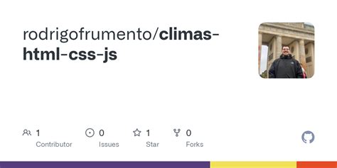 GitHub Rodrigofrumento Climas Html Css Js