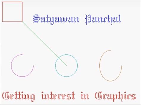 C Graphics Drawing Line Circle Arc Ellipse Reactangle Youtube