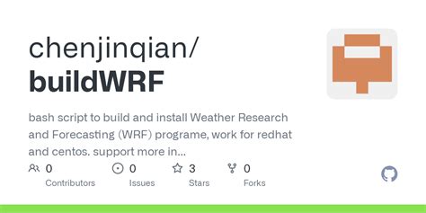 github chenjinqian buildwrf bash script to build and install weather research and forecasting