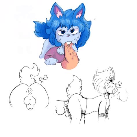 Rule 34 Anthro Ass Big Butt Blue Body Blue Eyes Blue Hair Bodily