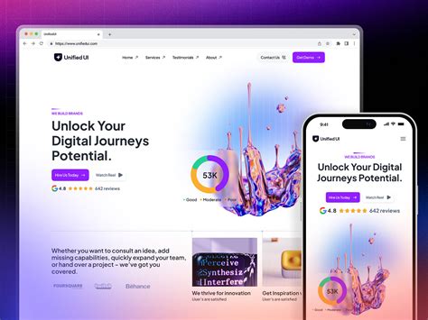 unifiedui — hero section by unifiedui on dribbble
