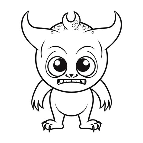 Cute Monster Coloring Pages Coloringpages Com Outline Sketch Drawing