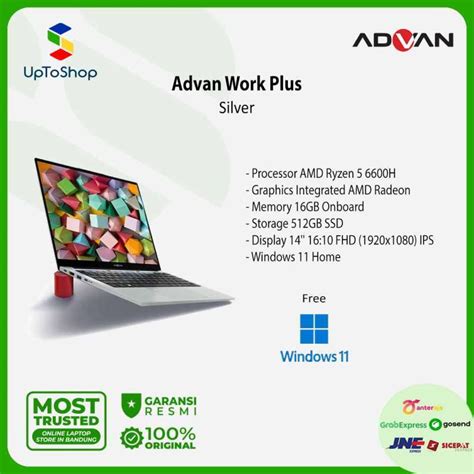 Promo Laptop Advan Workplus Amd Ryzen H Gb Gb Fhd W Diskon Di Seller Up To