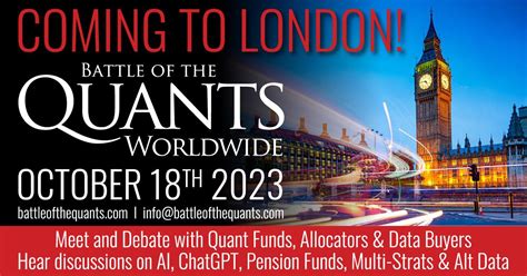 Bartt Kellermann On Linkedin The 18th Annual Quant Battle Returns To London Packed With Artificial