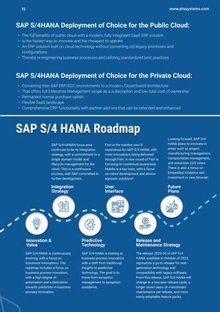 Sap S4 Hana Brochuresap Business One Pdf