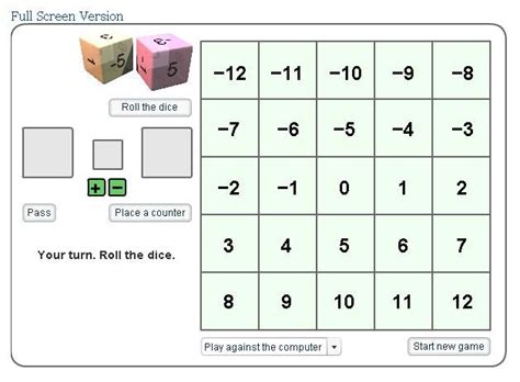 Connect Three Integer Game