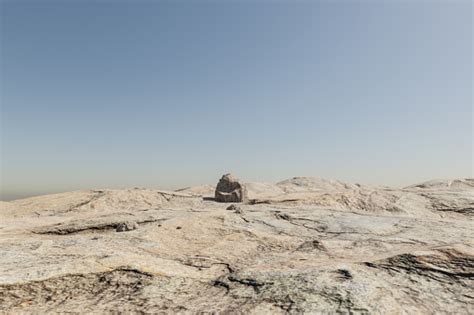 사구 언덕 및 바위가 주변에 놓여 있는 넓은 사막 환경 기후 변화 열 개념 3d 일러스트레이션 가뭄에 대한 스톡 사진 및 기타 이미지 Istock