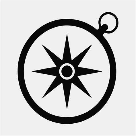 Collection Of Bold Black Compass Symbols For Directional Design