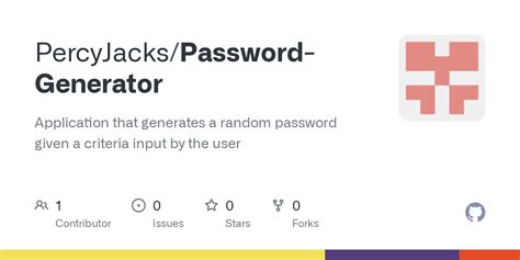 GitHub PercyJacks Password Generator Application That Generates A Random Password Given A