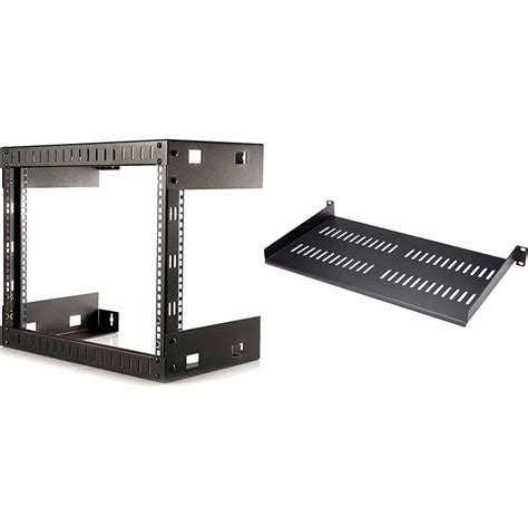 Buy 8u 19 Wall Network Rack 12 Deep 2 Post Open Frame Server Room Rack Black
