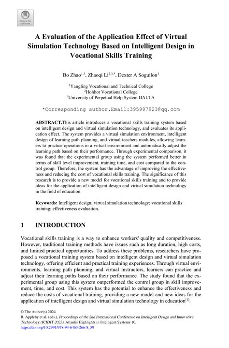 Pdf A Evaluation Of The Application Effect Of Virtual Simulation Technology Based On