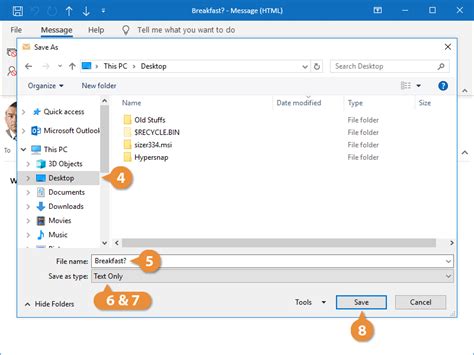 Save Messages In Alternate Formats CustomGuide