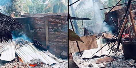 လောင်းလုံးတွင် စစ်တပ်က ကျေးရွာနေအိမ် ၅ လုံးကို မီးရှို့၊ ပုလောဒေသခံ ၂