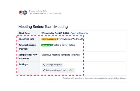 Confluence Google Calendar Integration Meetical