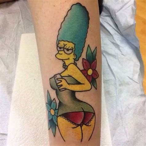 Marge Awesome Simpsons Tattoo Cool Small Tattoos Sketch Tattoo Design