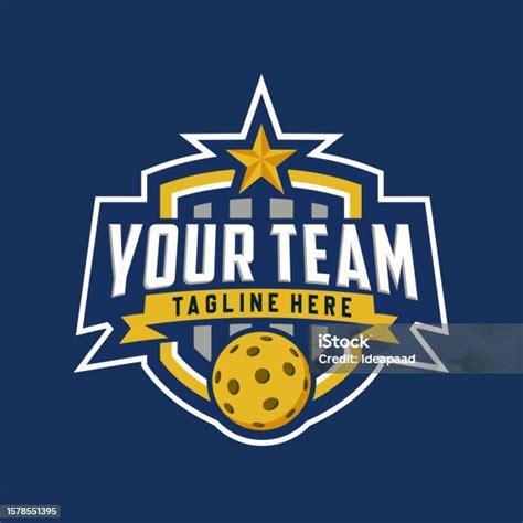 피클 볼 로고 디자인 벡터 일러스트레이션 이미지 설명 Championship에 대한 스톡 벡터 아트 및 기타 이미지