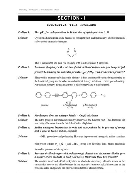 Electrophilic Aromatic Substitution 02 Solved Problems Pdf