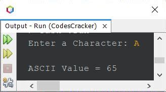 Java Program To Print ASCII Value Of Character S
