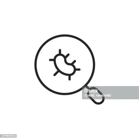 바이러스 테스트 돋보기 바이러스 코로나바이러스 박테리아 라인 아이콘 편집 가능한 스트로크 픽셀 완벽한 모바일 및 웹용 0명에 대한 스톡 벡터 아트 및 기타 이미지 Istock