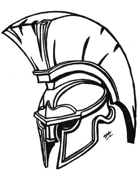 How To Draw A Spartan Helmet Chartdevelopment