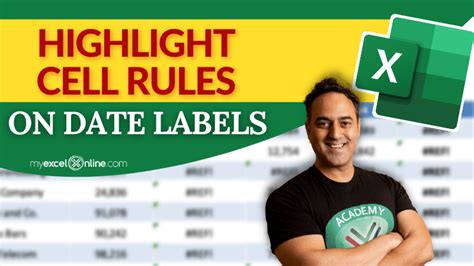 Highlight Cell Rules Based On Date Labels MyExcelOnline