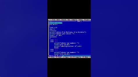 C Program To Calculate Multiplication And Division Using Switch Case