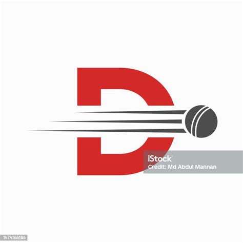 크리켓 클럽 기호에 대 한 공 아이콘이있는 초기 문자 D 크리켓 개념 경기 스포츠에 대한 스톡 벡터 아트 및 기타 이미지 경기 스포츠 경쟁 공 스포츠 장비 Istock